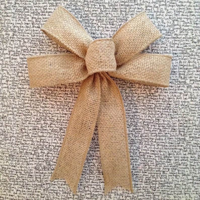 Burlap Decorative Bows / Small Burlap Bows / Burlap Decor Bows - Etsy UK