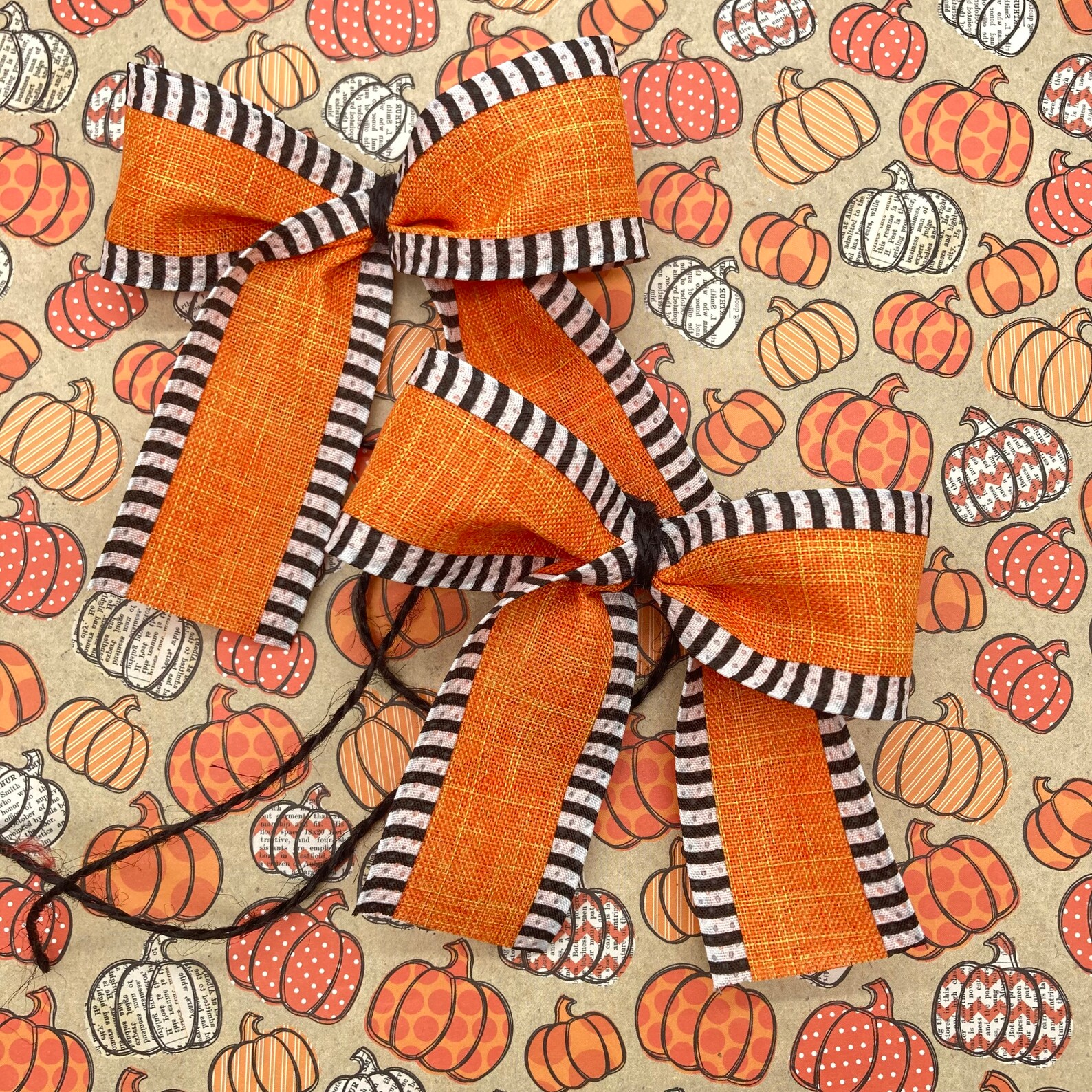 Halloween Decorative Bows / Set 12 Bows / Halloween Orange - Etsy