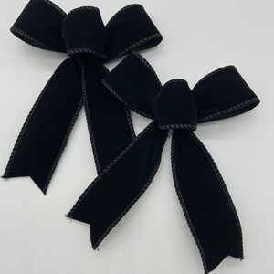 Black Velvet Christmas Bows: Tree Decor, Set of 12 - Etsy