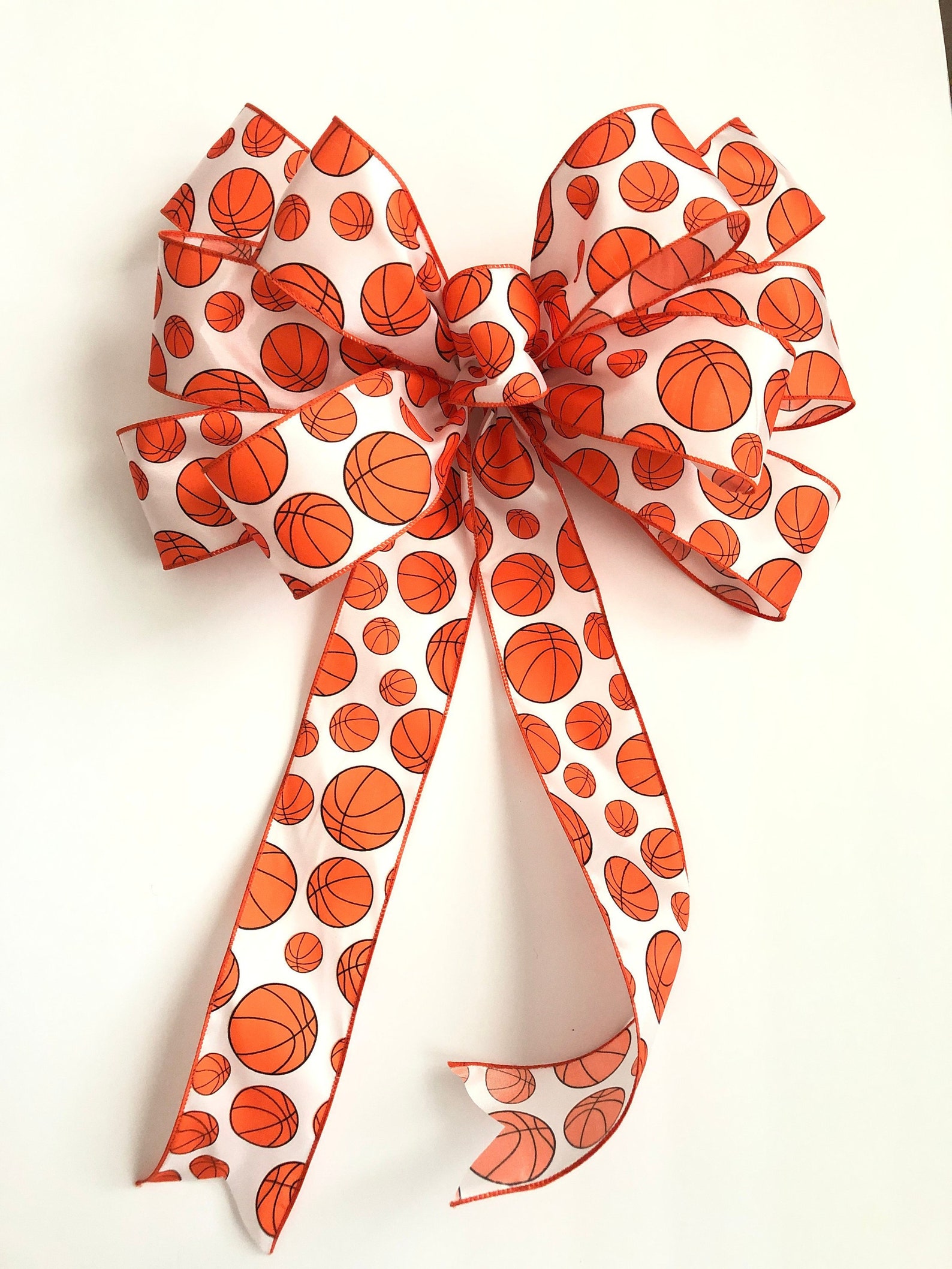 Basketball Wreath Bow / Basketball Decorative Bow / Orange - Etsy