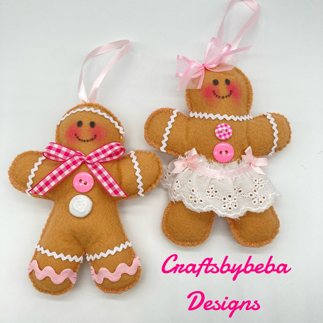 Gingerbread Christmas Tree Ornaments / Set 2 Ornaments / Gingerbread ...