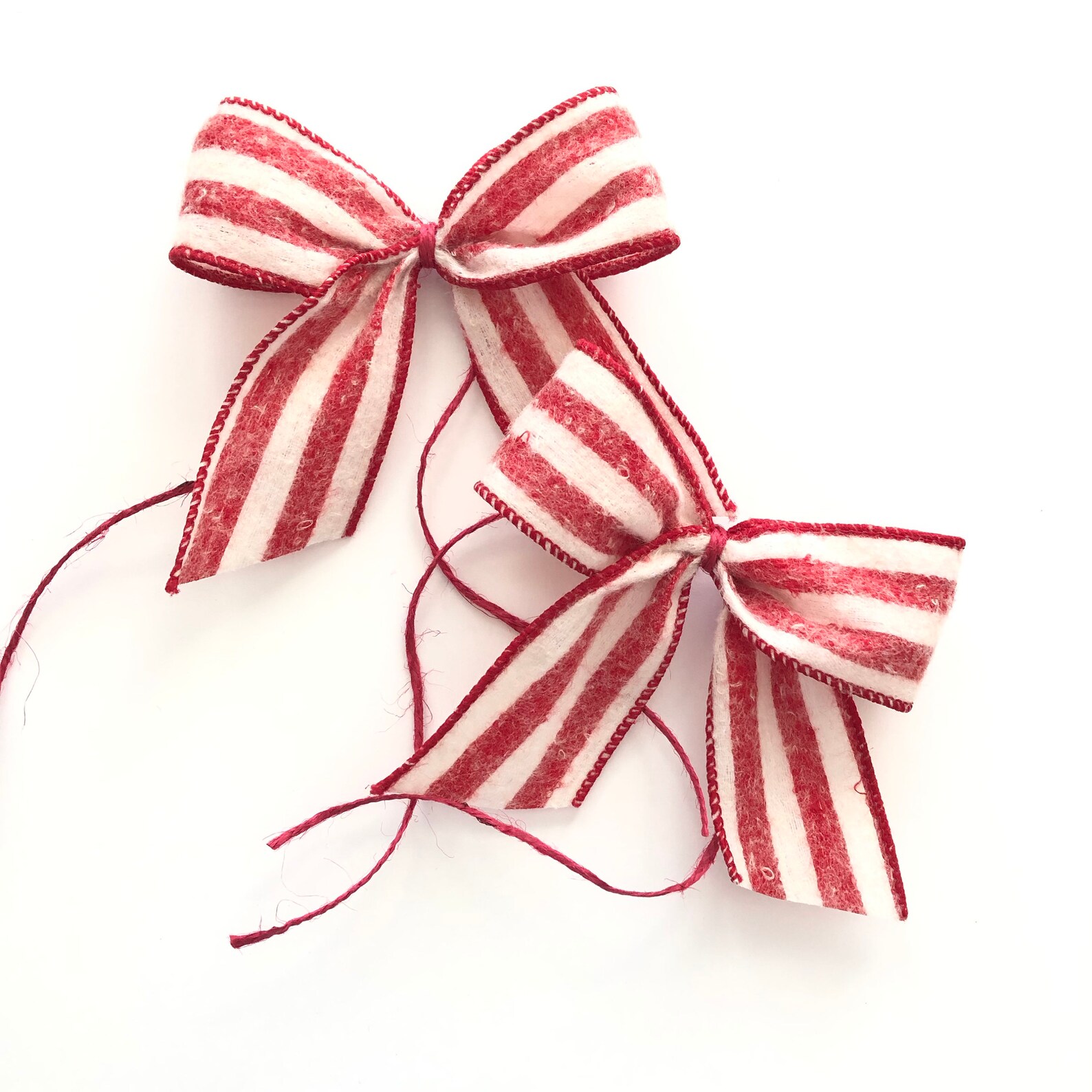 Christmas Stripes Decorative Bows / Set of 21 Bows / Small - Etsy