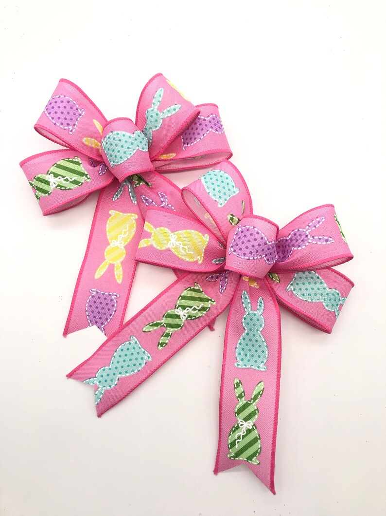 Easter Decorative Bows / 6 Set Bows / Bunnies Decorative Bows - Etsy