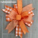 Harvest Orange Decorative Bow / Fall Orange Decor Bow / Autumn - Etsy