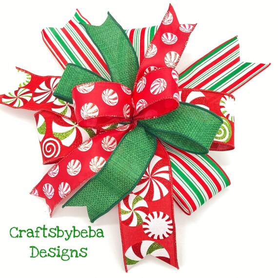 Candy Land Decorative Bow / Christmas Wreath Bow / Lantern | Etsy