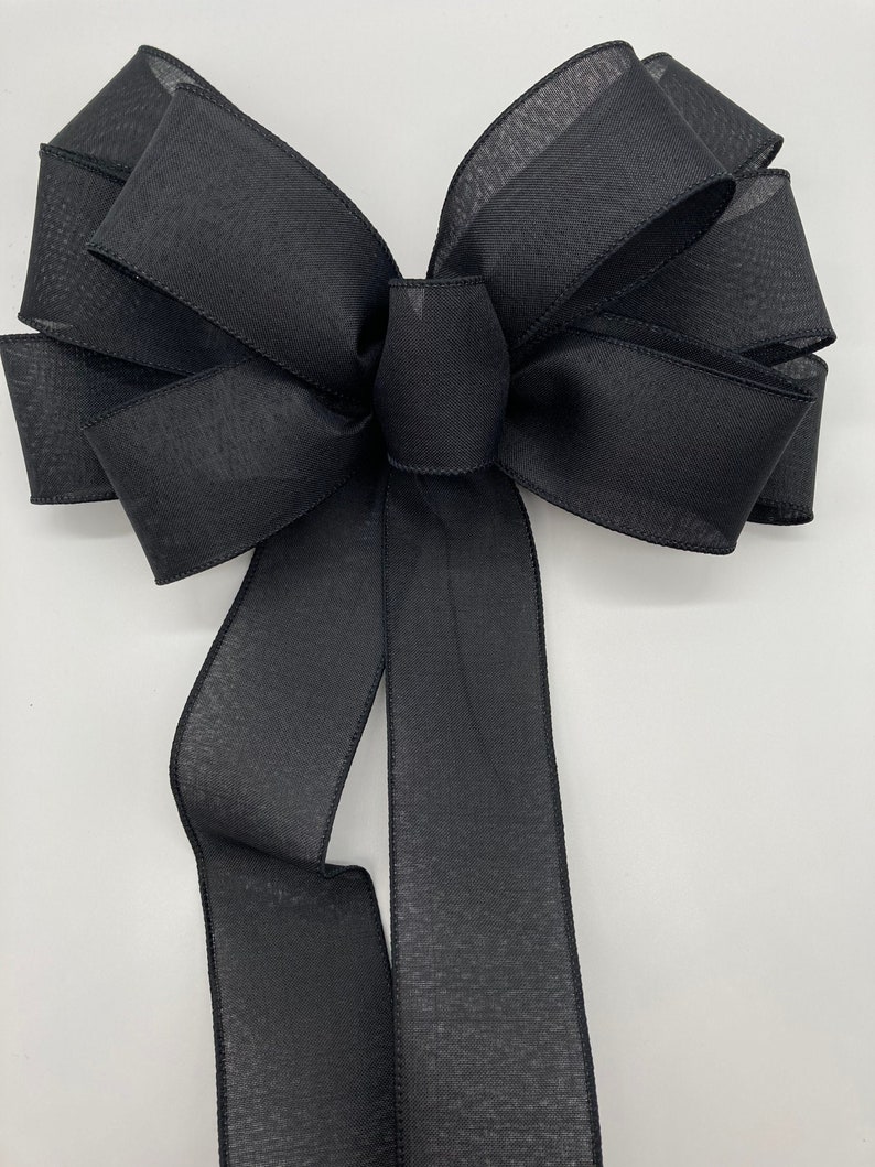 Black Wreath Bow / Halloween Black Decorative Bow / Black - Etsy