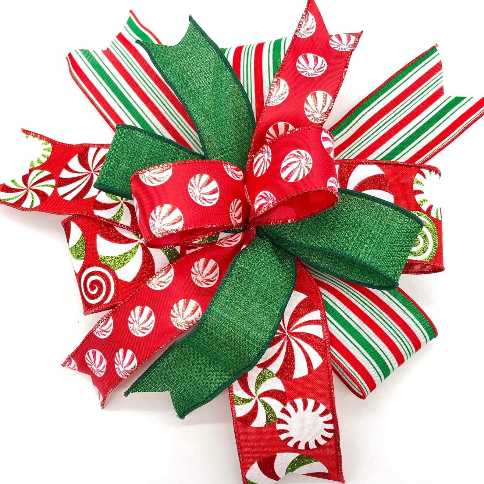 Candy Land Decorative Bow Christmas Wreath Bow Lantern Etsy