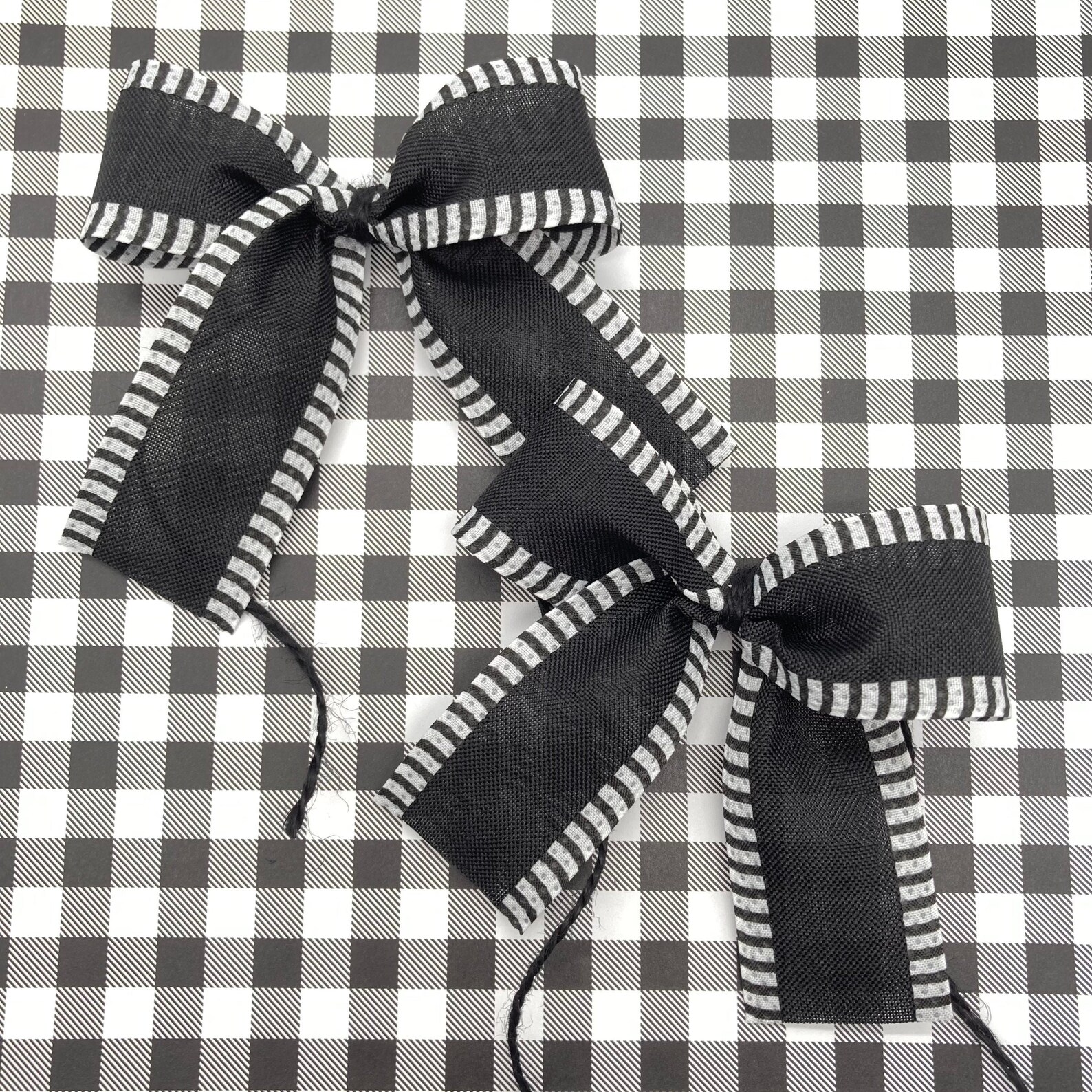 Black and White Decorative Bows / Set 12 Bows / Small Black - Etsy