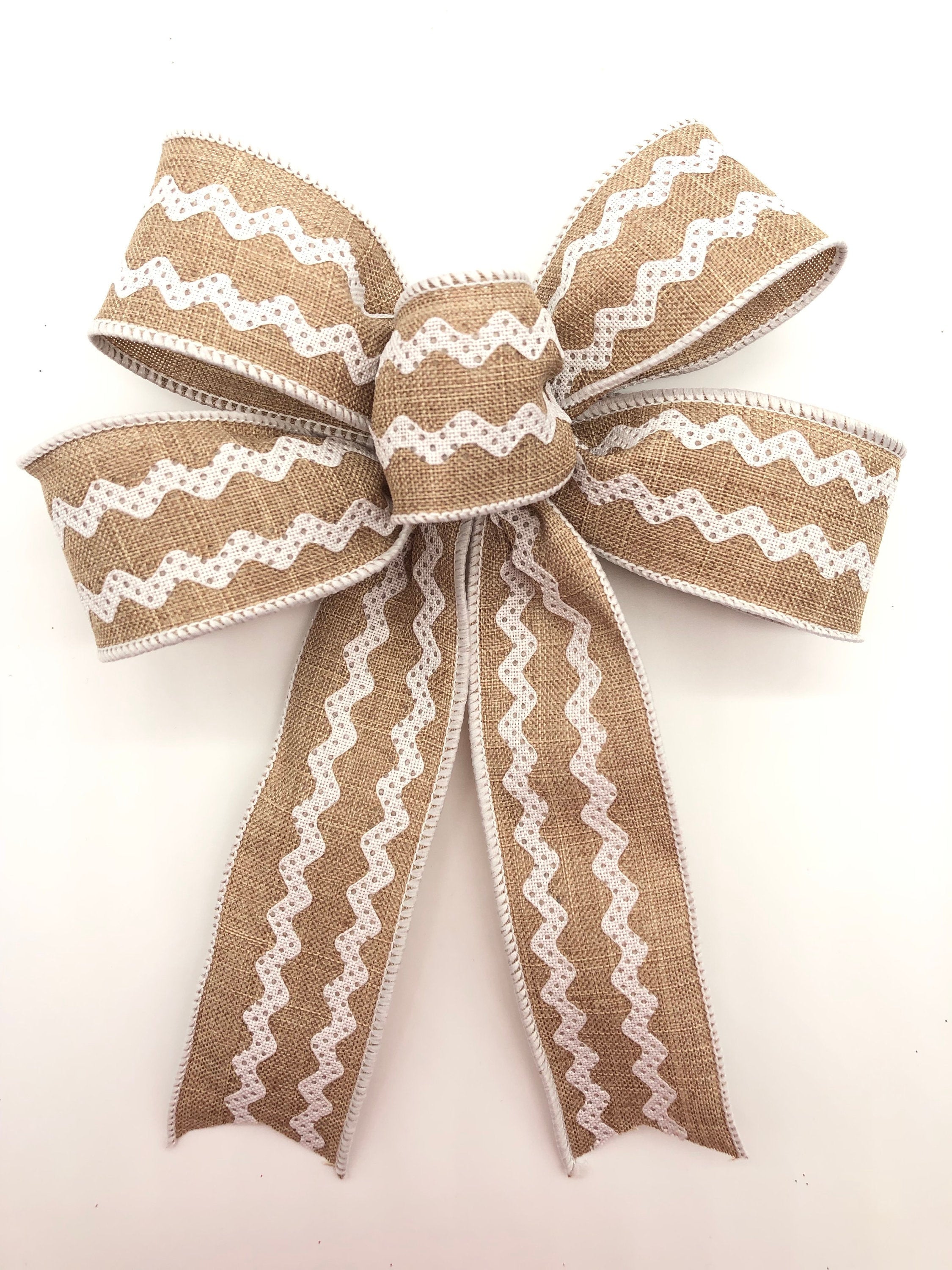 Natural Beige and White Decorative Bows / Set of 8 Bows / | Etsy