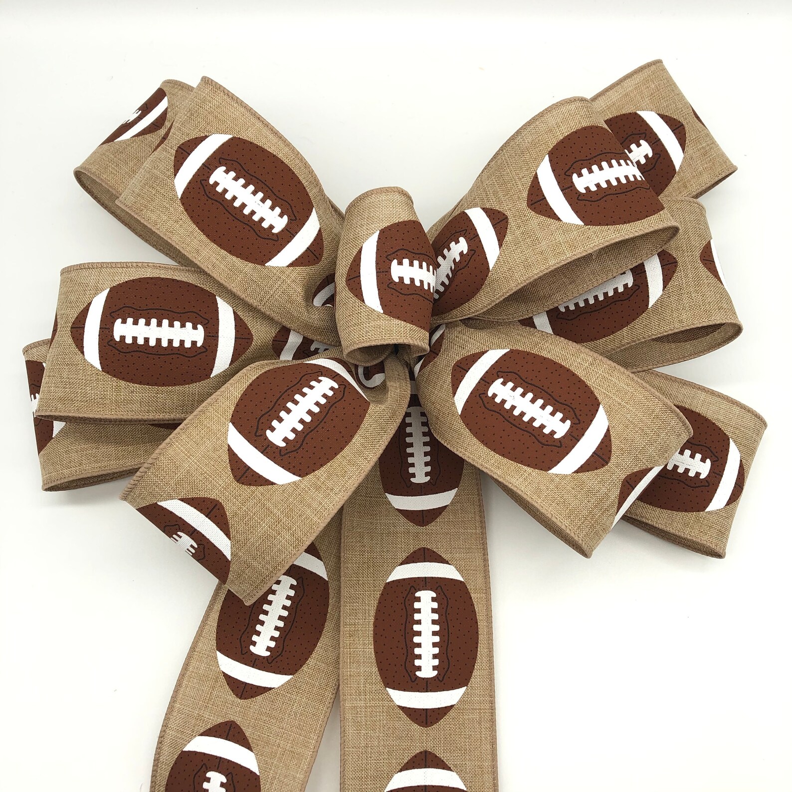 Football Decorative Bow / Wreath Football Bow / Sport Decor - Etsy