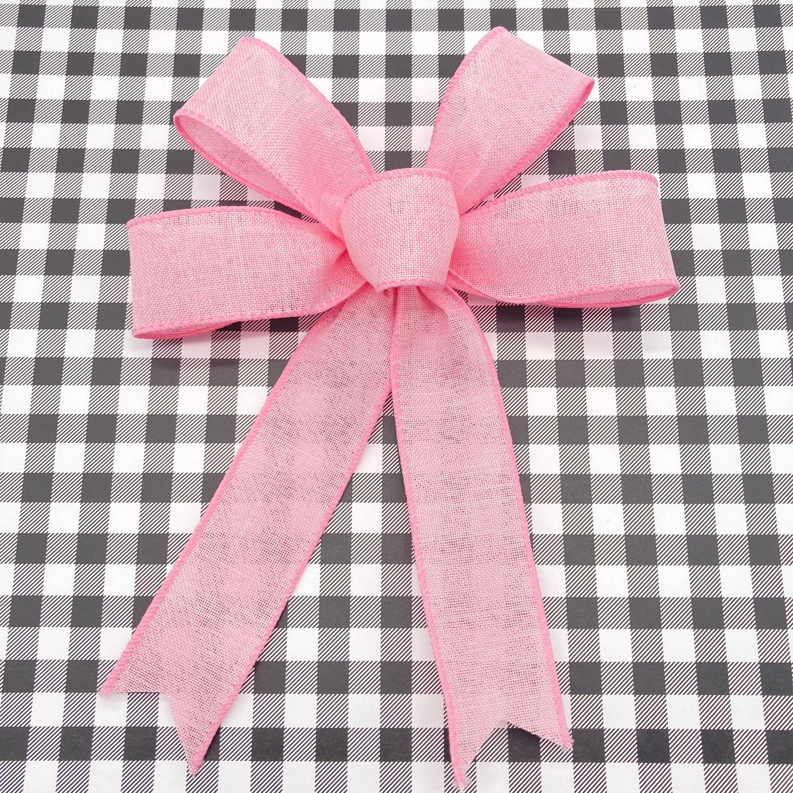 Pink Decorative Bows / Set 6 Bows / Easter Pink Decor Bows / - Etsy