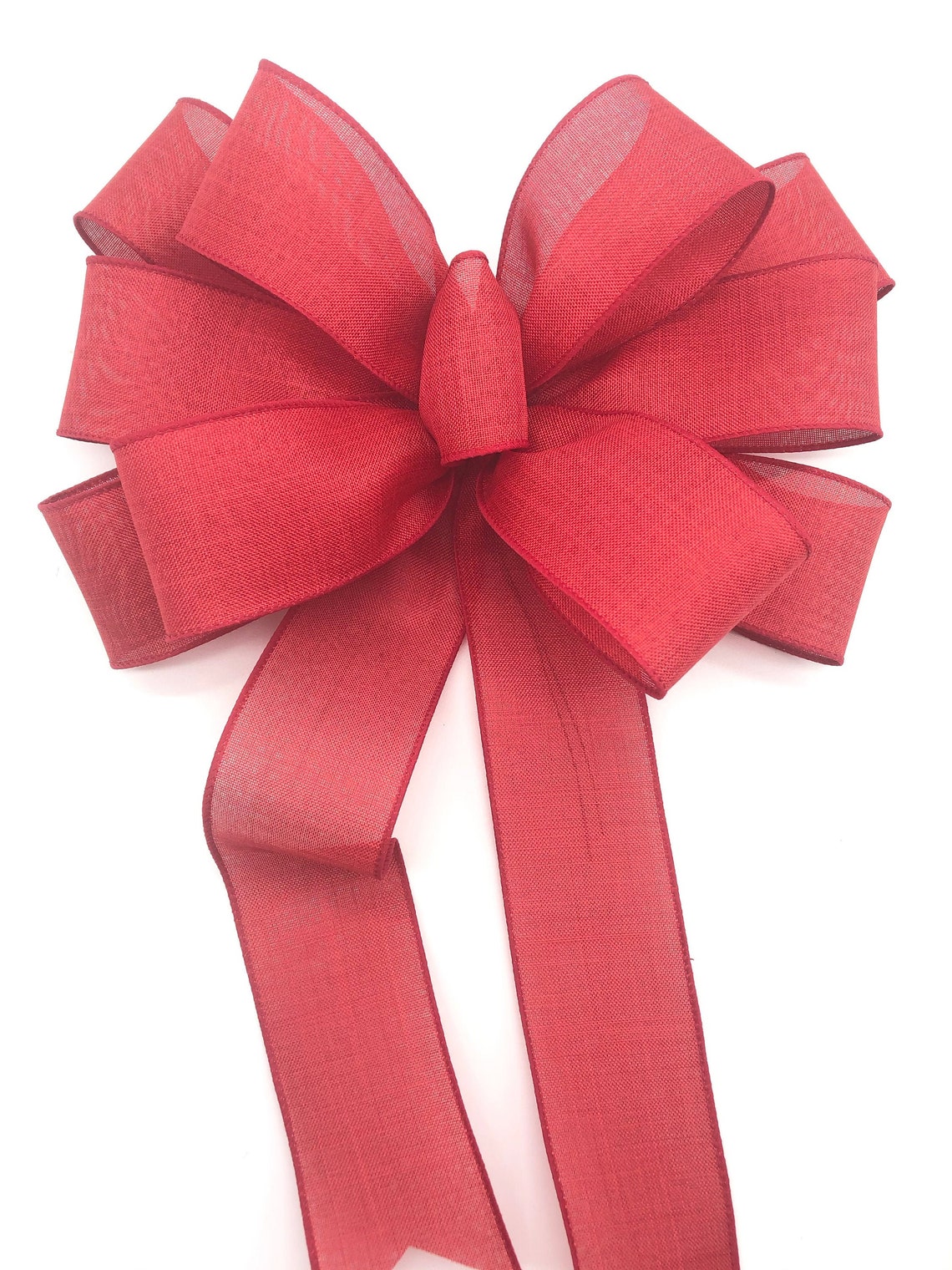 Red Decorative Bow / Red Wreath Bow / Red Christmas Tree | Etsy