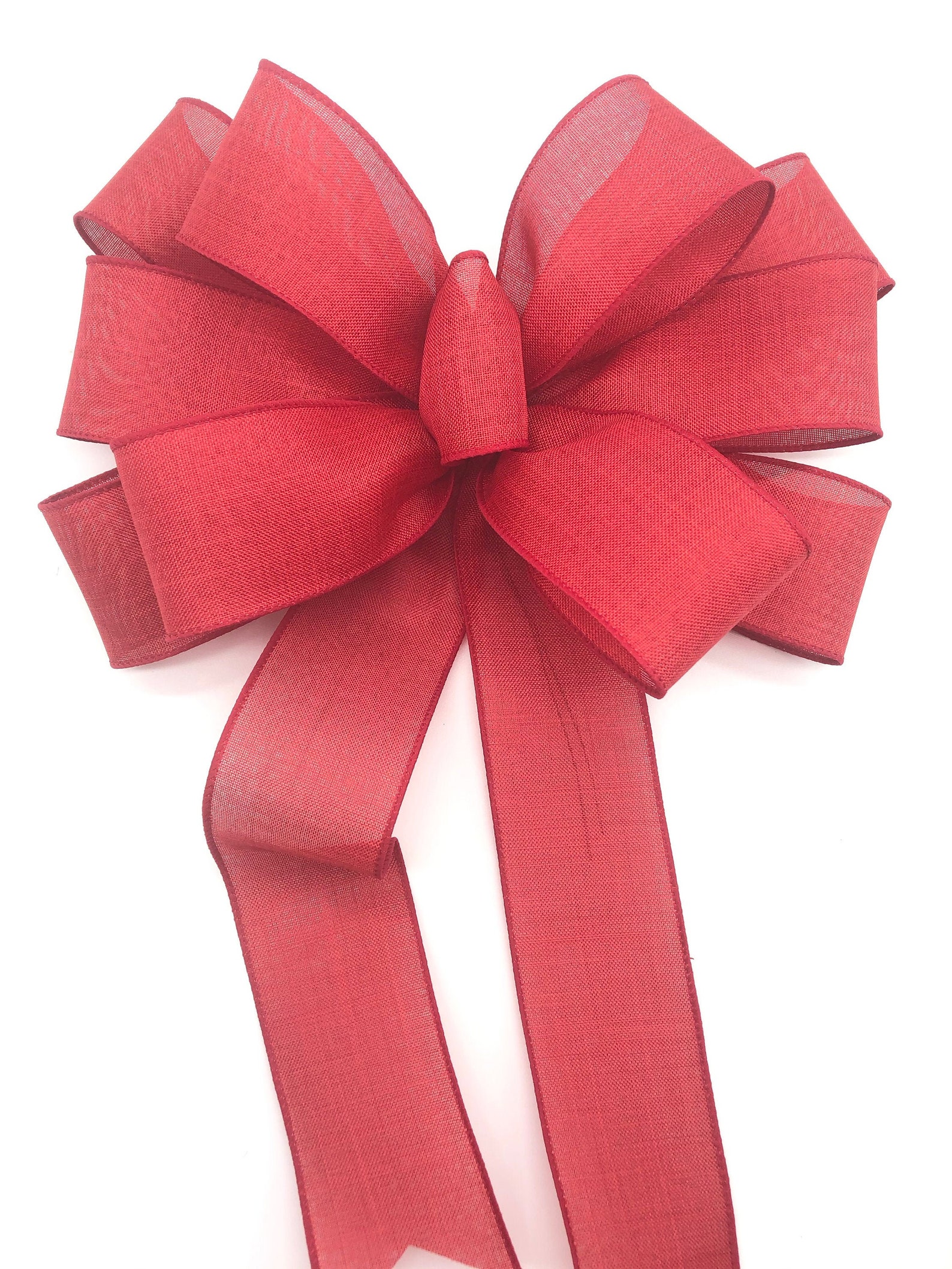 Red Decorative Bow / Red Wreath Bow / Red Christmas Tree | Etsy