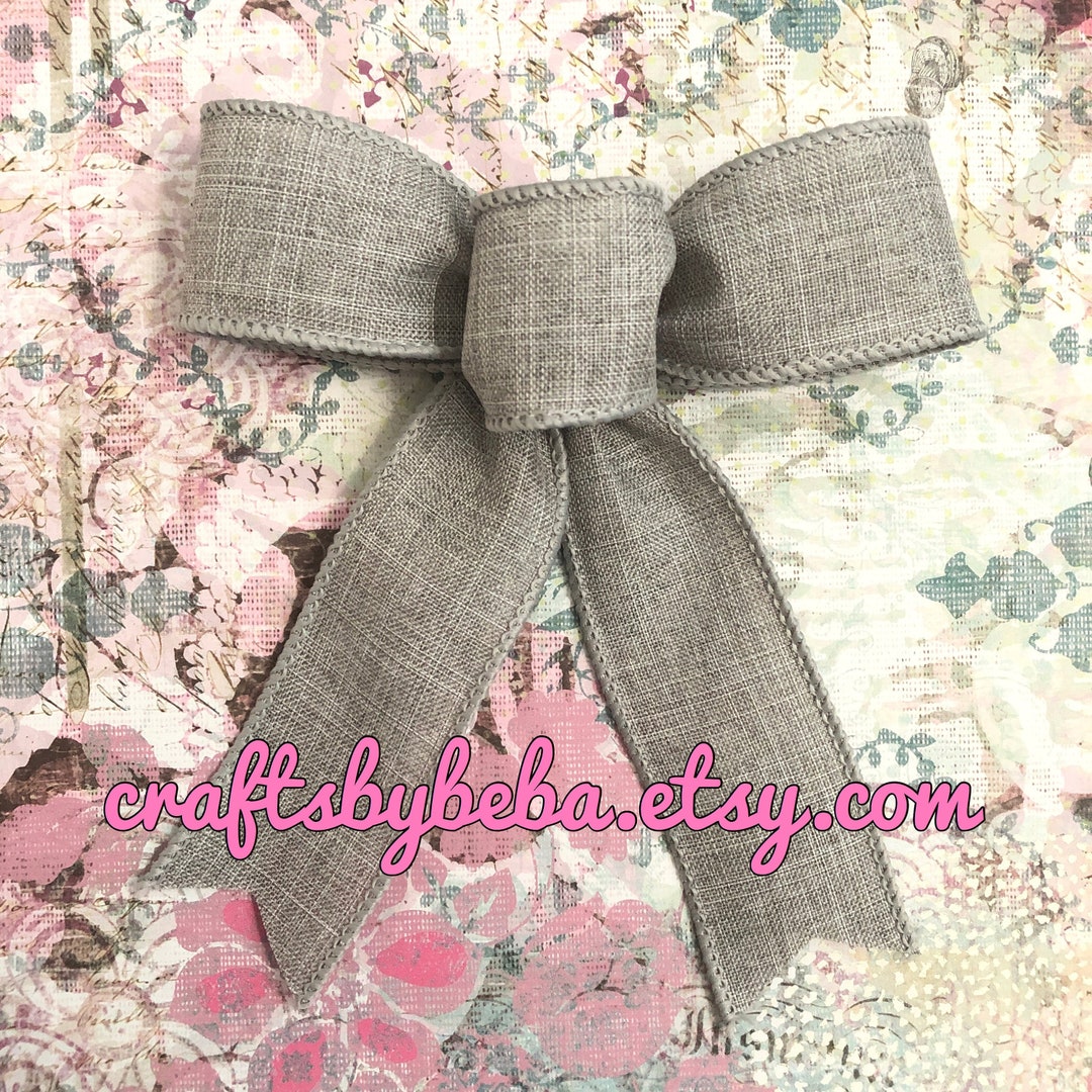 Gray Color Bows / Small Gray Decorative Bows / Set 12 Bows / Gray Color ...