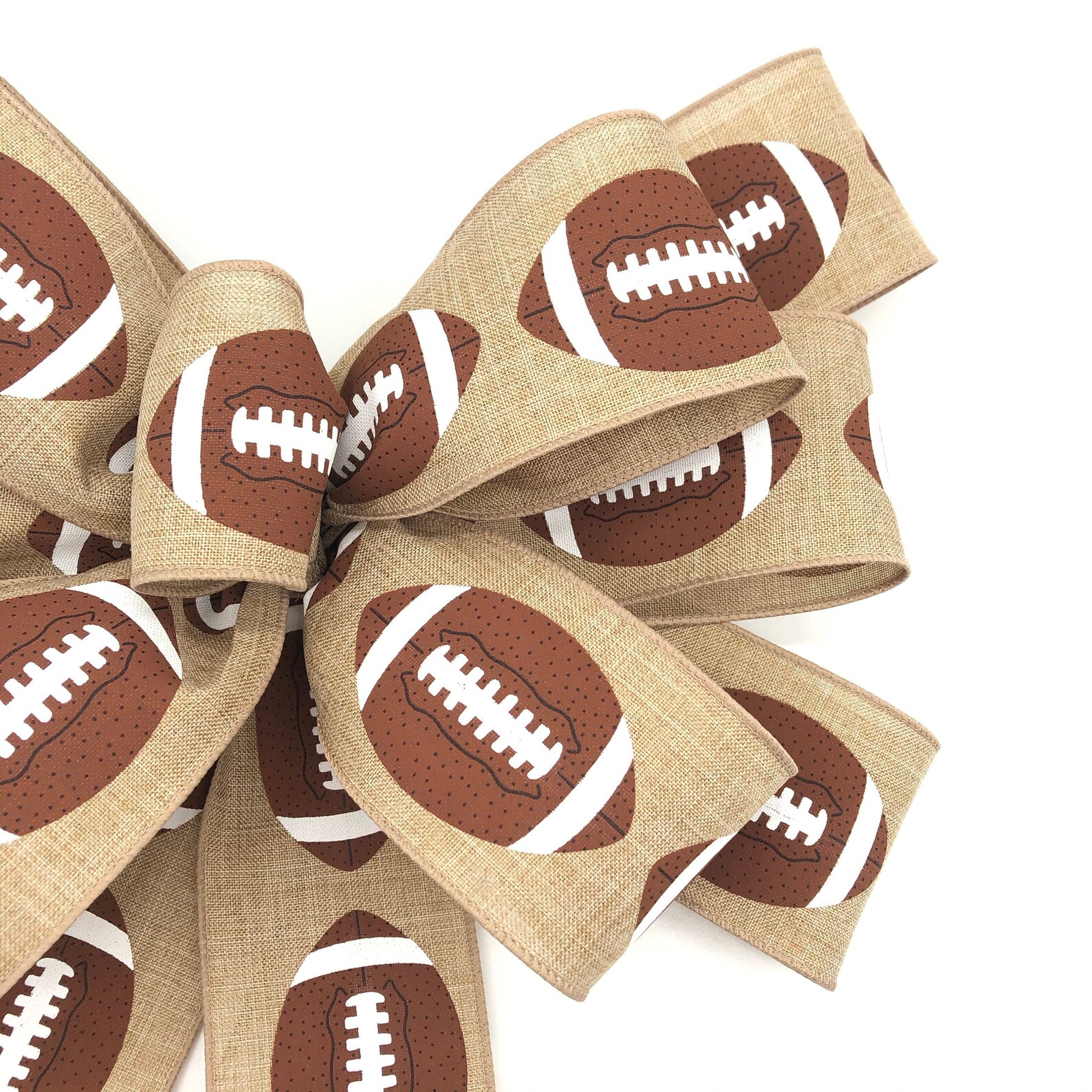 Football Decorative Bow / Wreath Football Bow / Sport Decor - Etsy