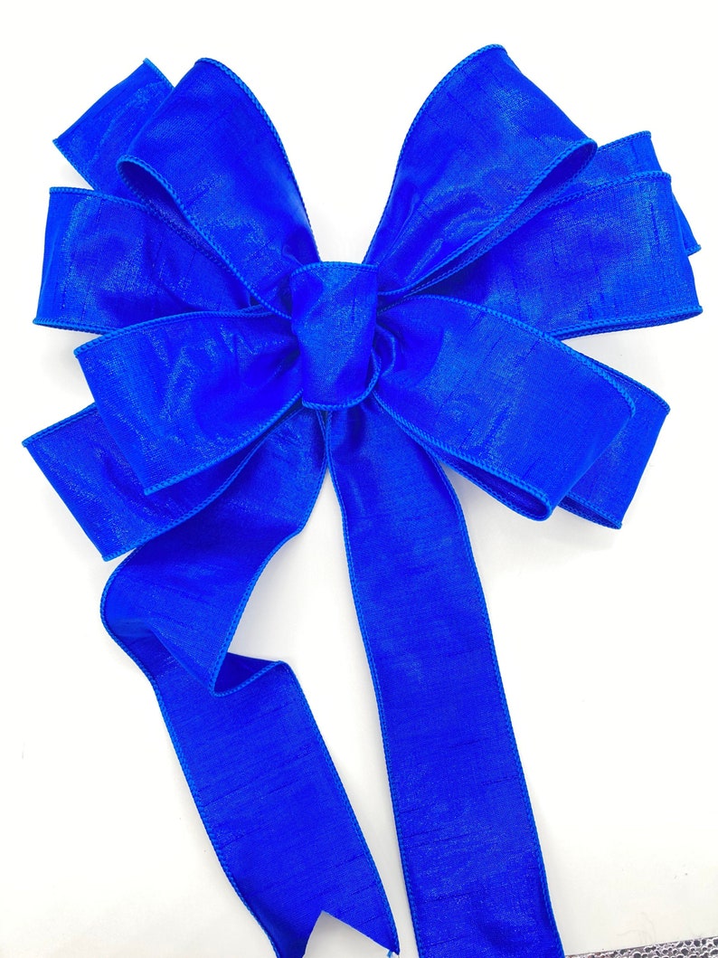 Blue Christmas Wreath Bow / Royal Blue Christmas Bow / Blue | Etsy