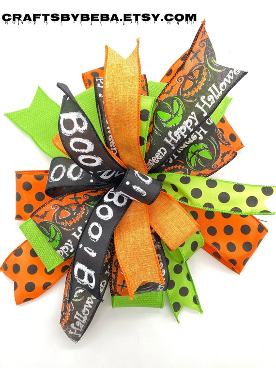 Halloween Bow / Halloween Decoration / Happy Halloween Bow / | Etsy