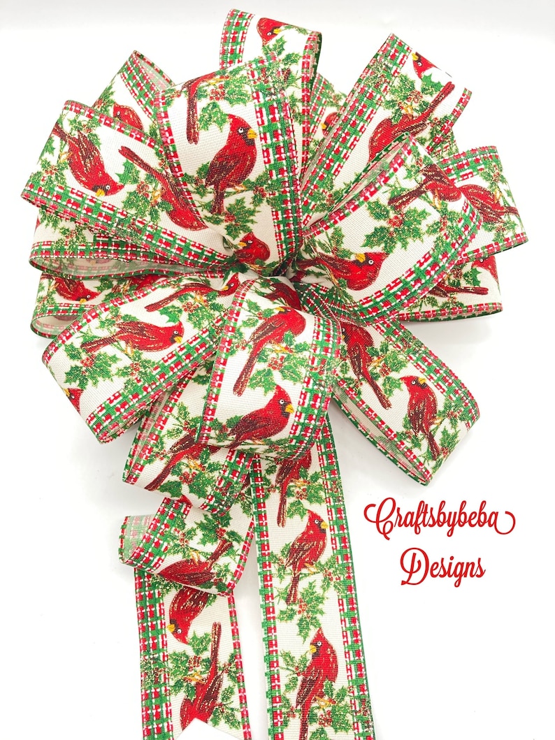 Cardinal Tree Topper / Christmas Tree Topper / Christmas | Etsy