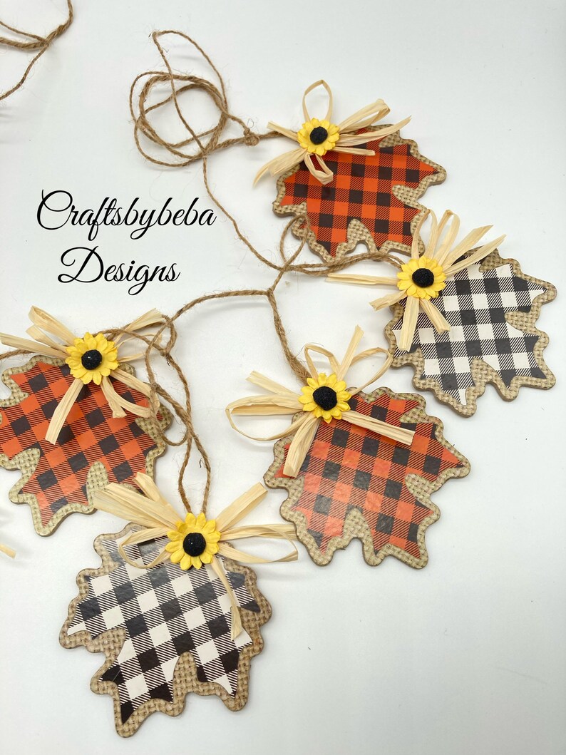 Fall Plaid Banner / Harvest Orange and Black Banner / - Etsy