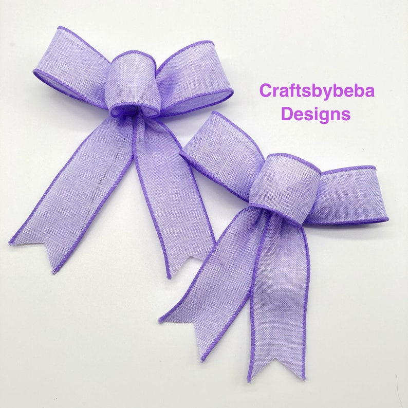 Purple Decorative Bows / Set 8 Bows / Small Spring Purple - Etsy