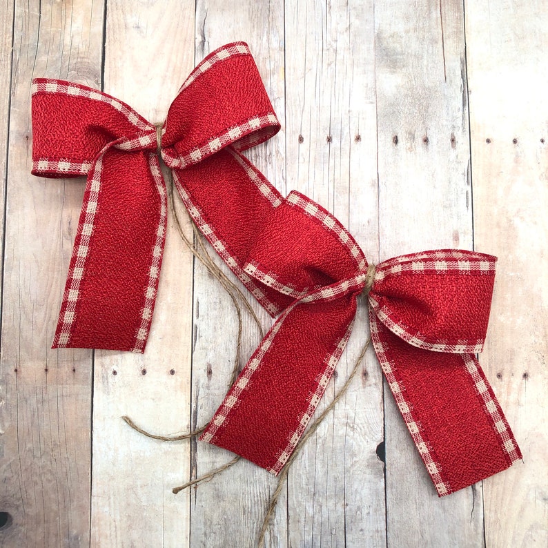 Red Christmas Bows / Set 12 Bows / Christmas Tree Bows / - Etsy