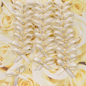 Wedding Favors Bows / Set 30 Bows / White Small Satin Bows / Tiny Party ...