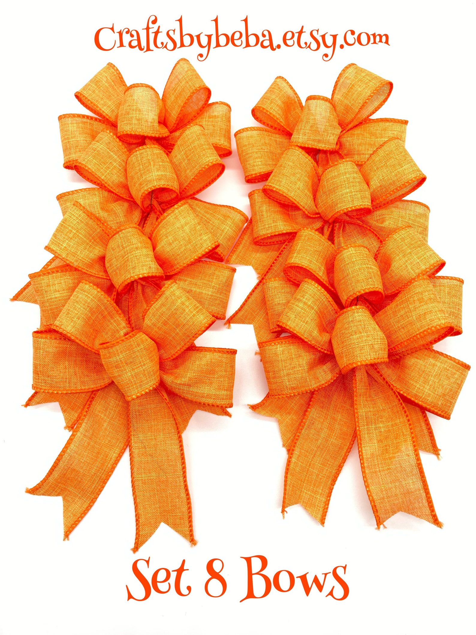 Harvest Decorative Bows / Set 8 Bows / Fall Small Bows / | Etsy