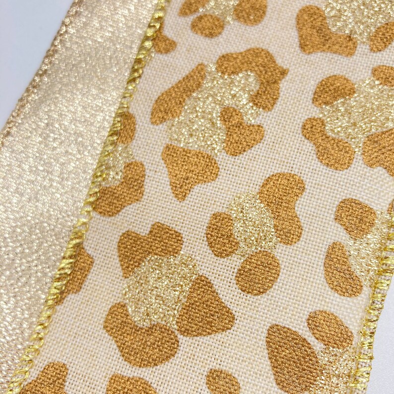 Cheetah Wreath Bow / Gold Cheetah Print Decor Bow / Animal - Etsy