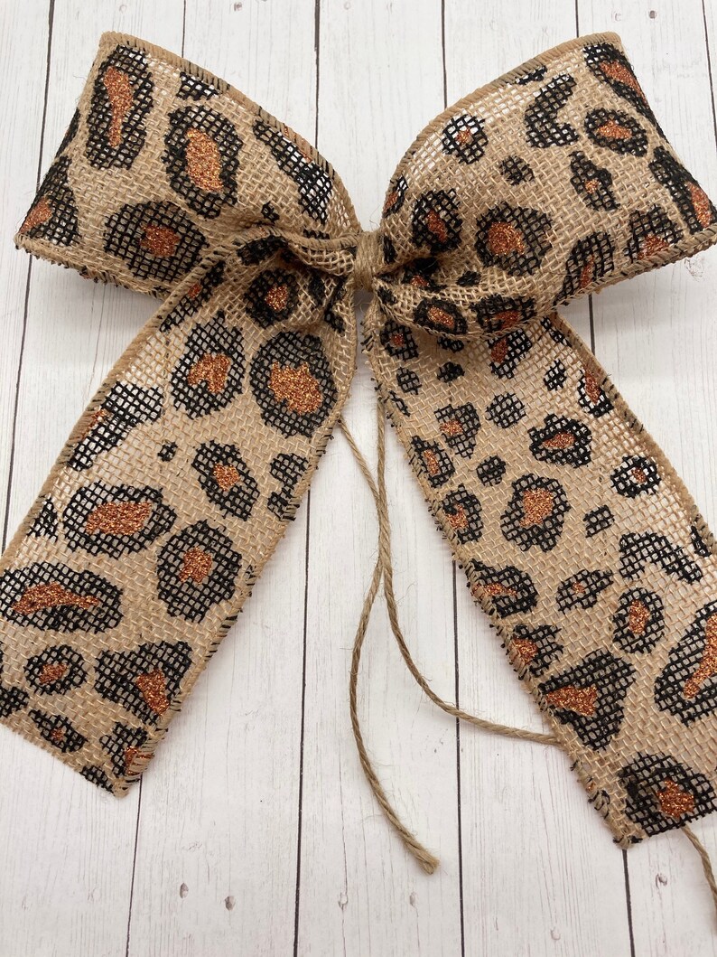 Cheetah Decorative Bows / Set 6 Bows / Rustic Cheetah Decor - Etsy