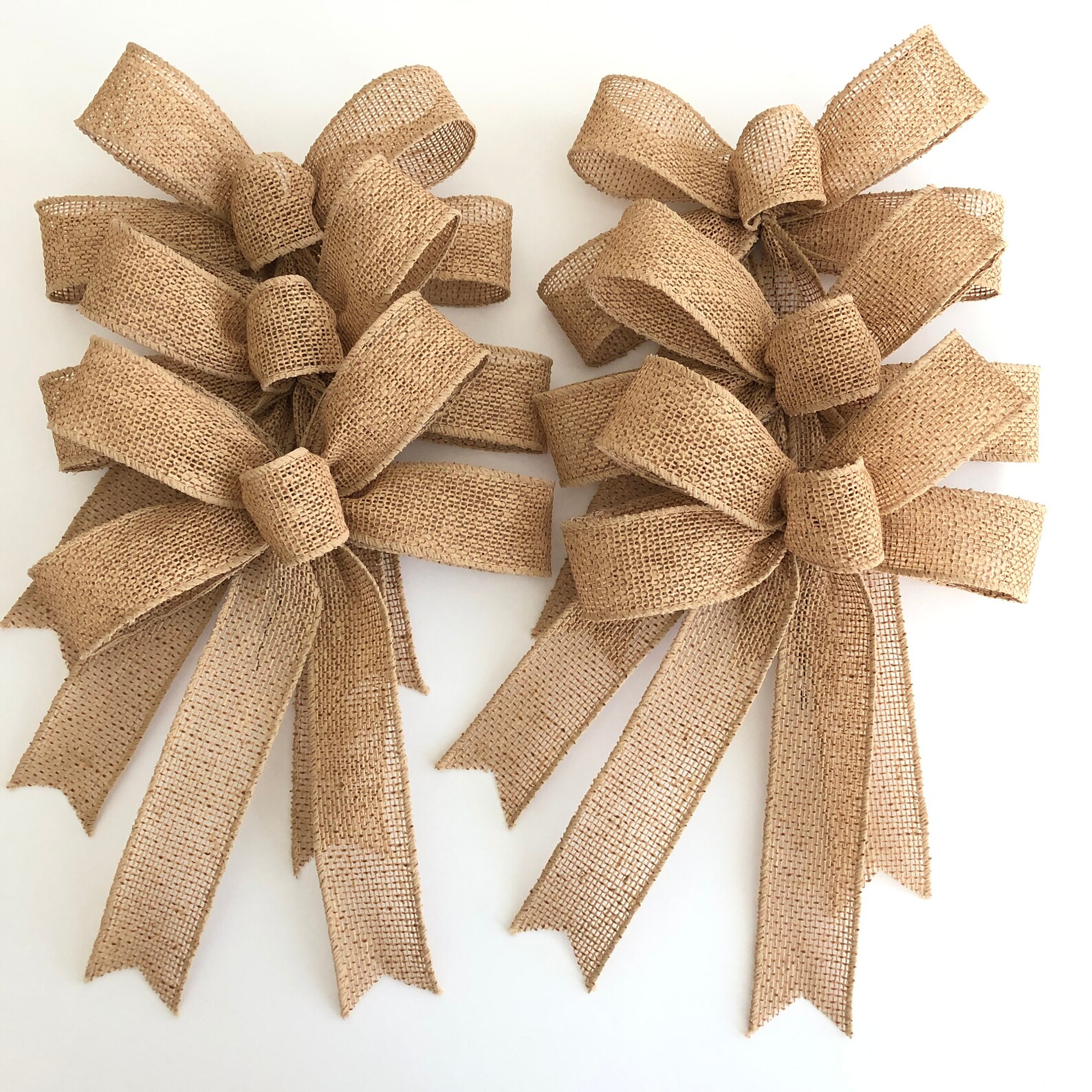 Burlap Decorative Bows / Rustic Burlap Bows / Valentine - Etsy