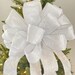 White Tree Topper / Christmas White Decorative Bow / - Etsy