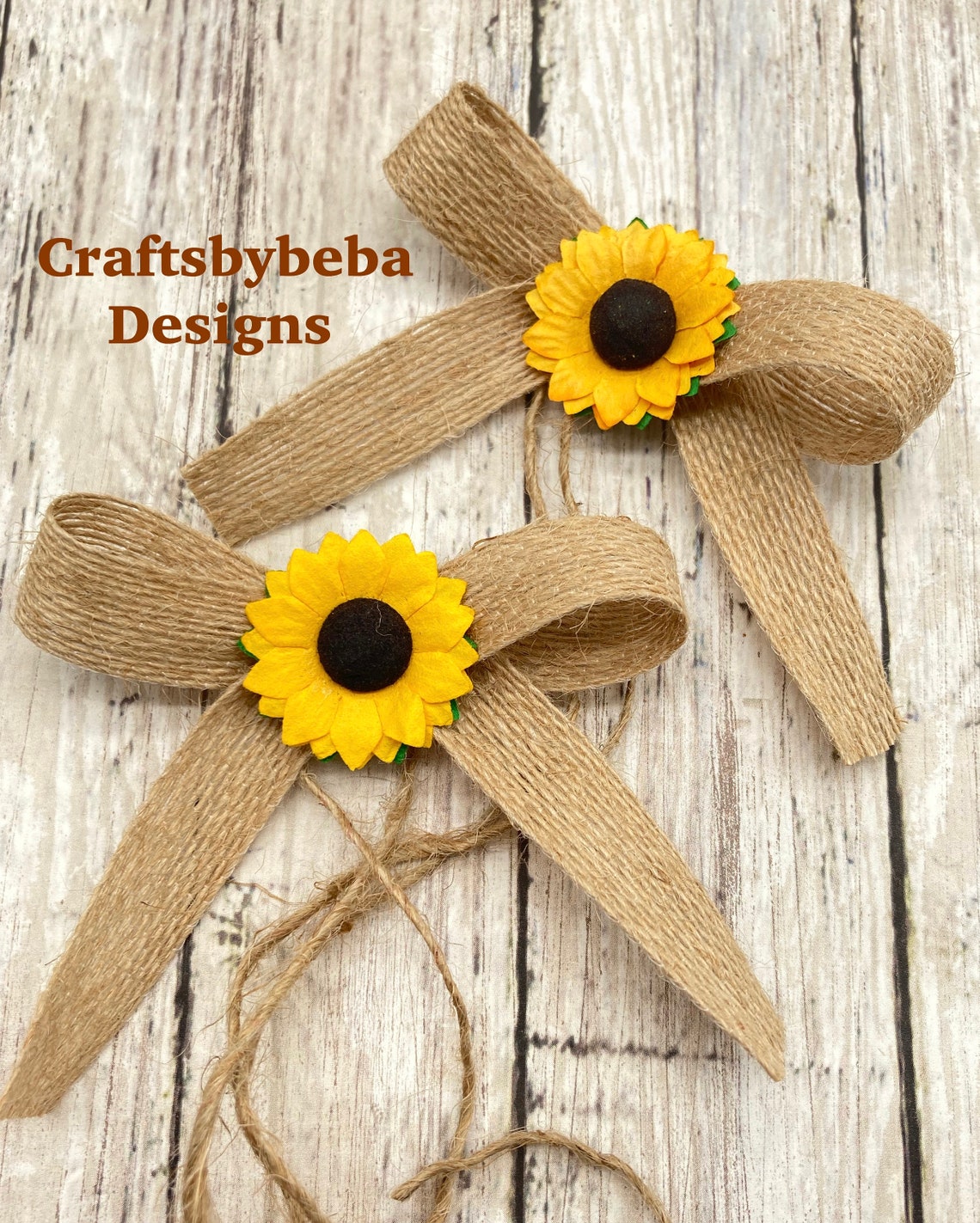 Sunflower Small Decorative Bows / Set 24 Bows / Sunflower - Etsy