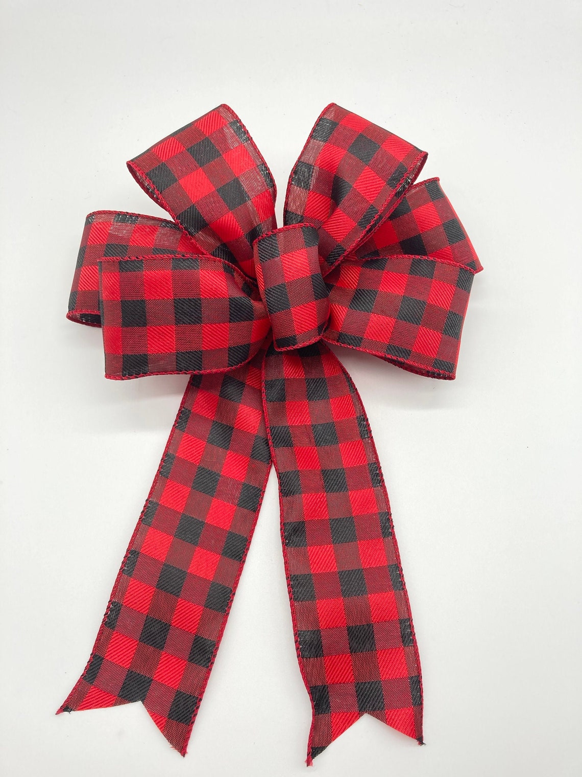 Red and Black Decorative Bows / Set 3 Bows / Buffalo Red and | Etsy