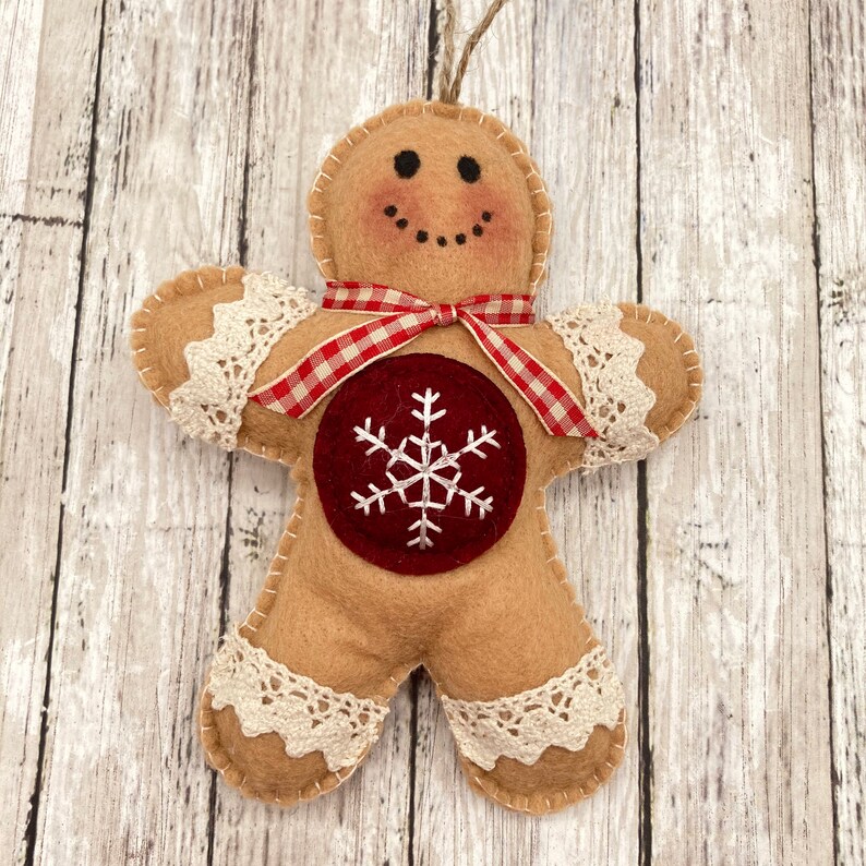 Gingerbread Christmas Ornaments / Set 3 Ornaments / Vintage - Etsy