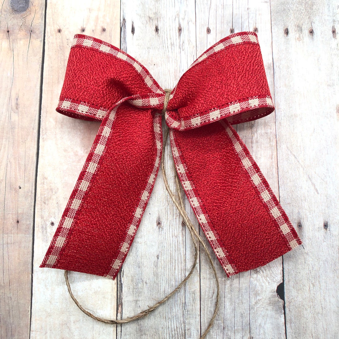 Red Christmas Bows / Set 12 Bows / Christmas Tree Bows / Christmas Red ...