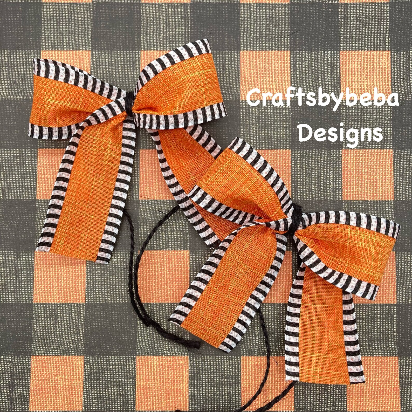 Halloween Decorative Bows / Set 12 Bows / Halloween Orange - Etsy