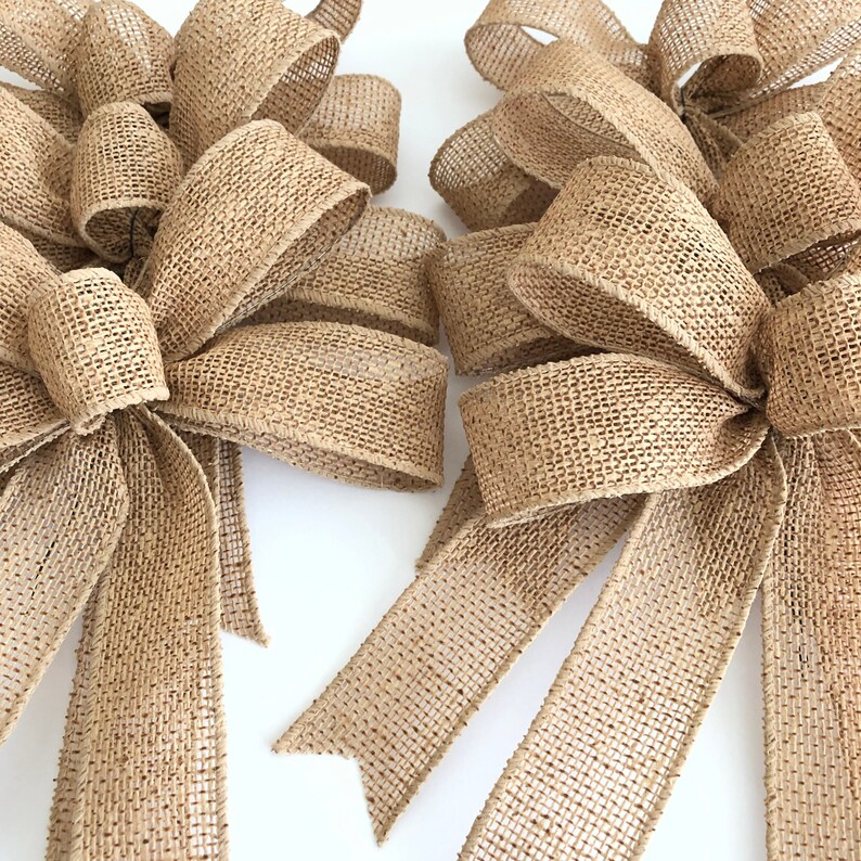 Burlap Decorative Bows / Rustic Burlap Bows / Valentine - Etsy