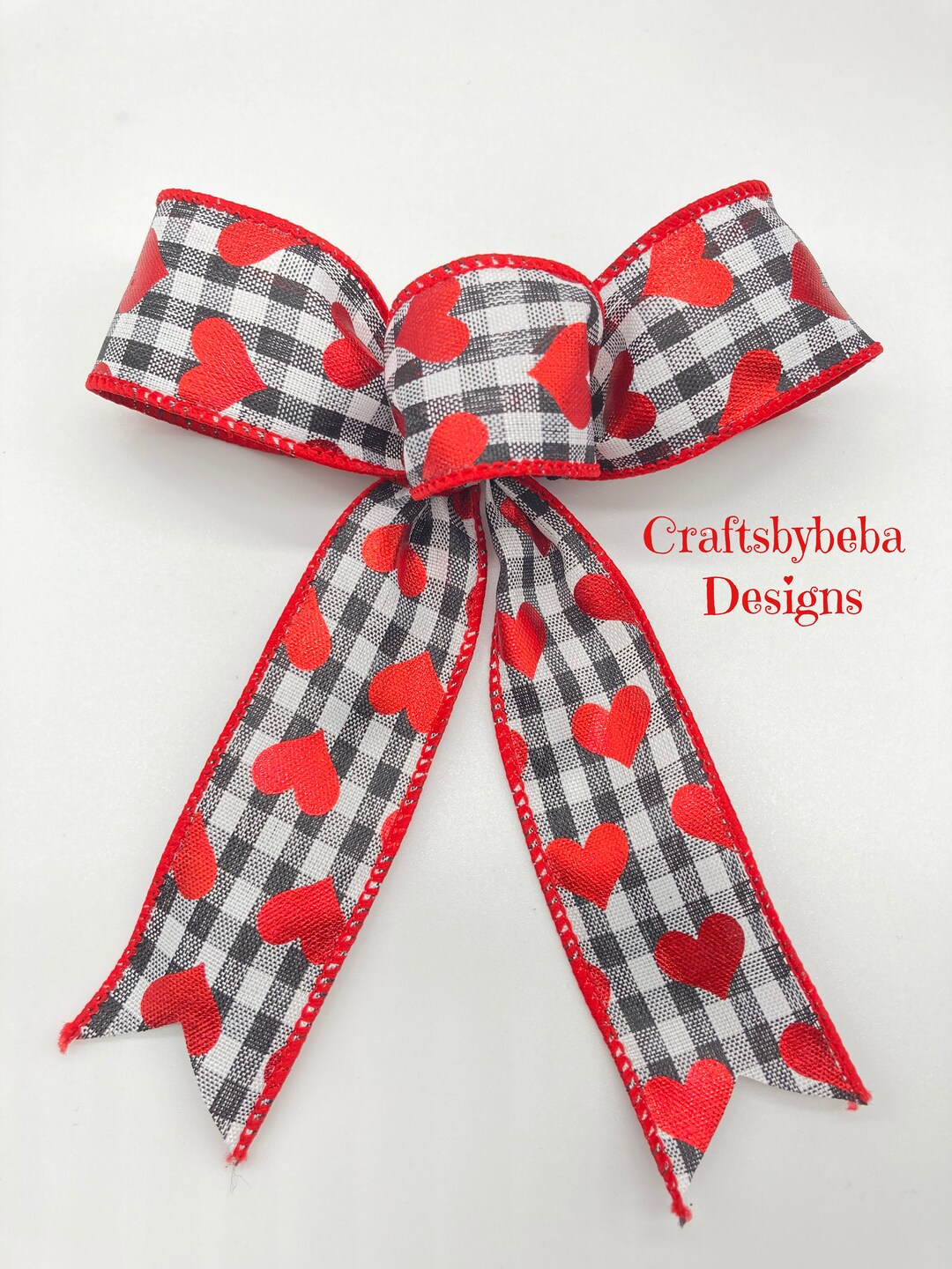 Valentine Decorative Bows / Set 8 Bows / Small Valentine Decor Bows ...