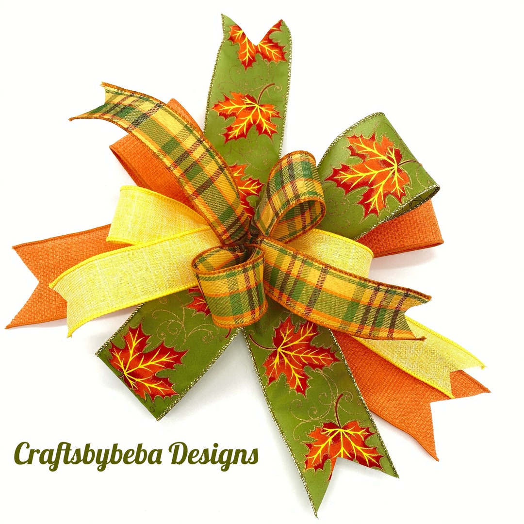 Fall Decorative Bow / Harvest Lantern Bow / Autumn Decor Bow / Harvest ...