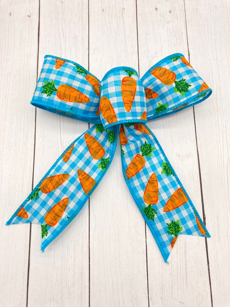Easter Decorative Bows / Set 12 Bows / Easter Blue Plaid - Etsy