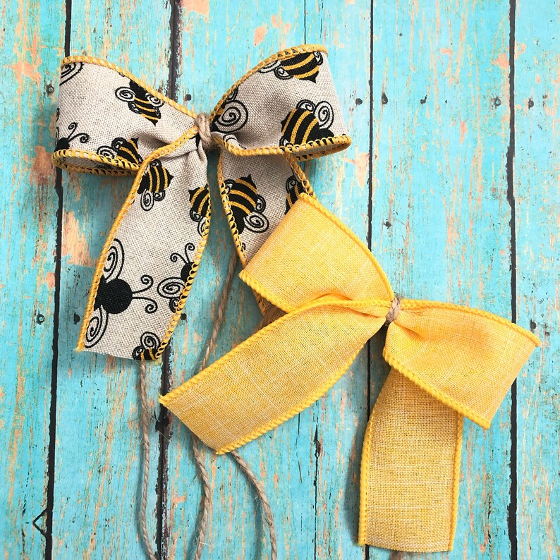 Yellow Decorative Bows / Bees Small Bows / Set of 24 Bows / - Etsy