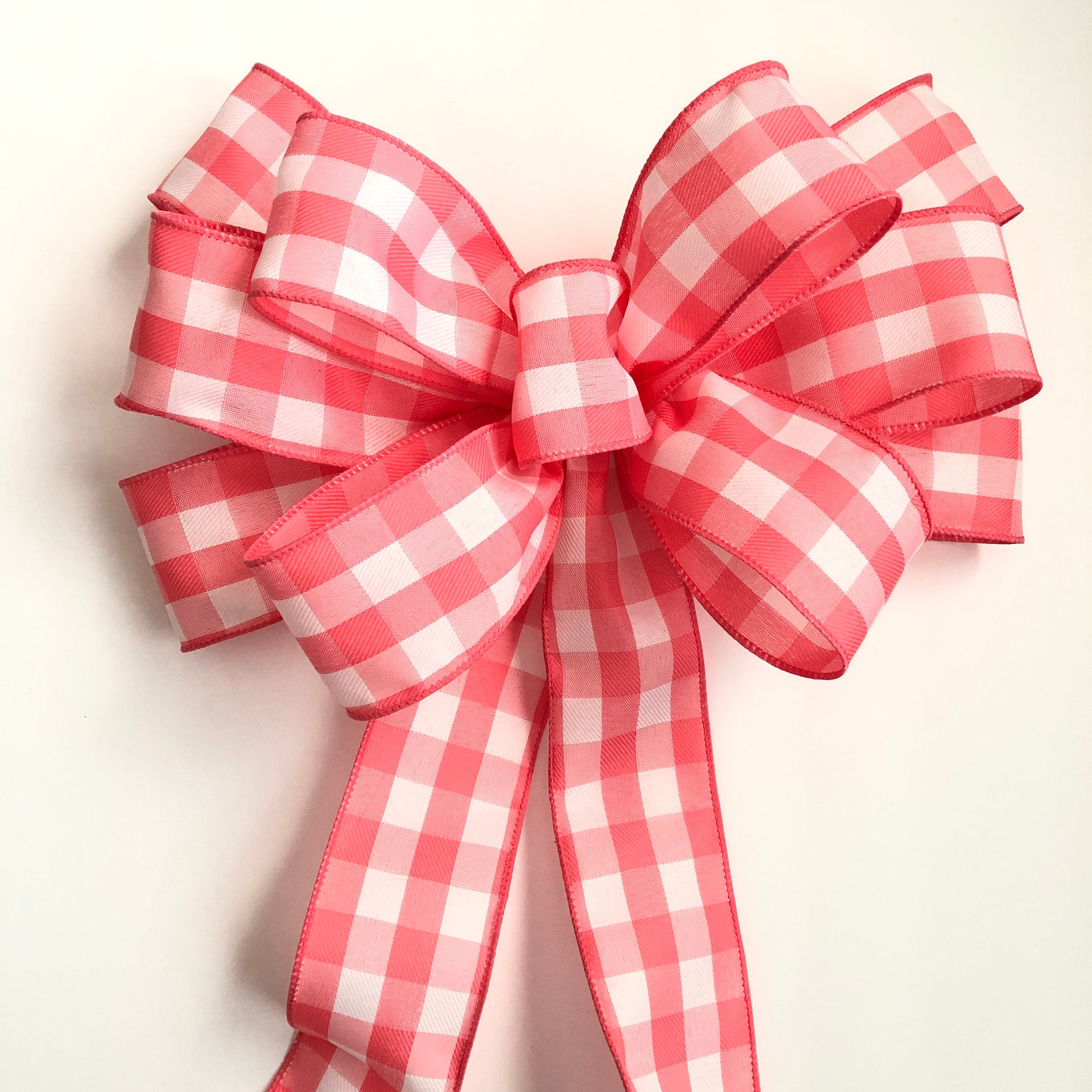 Wreath Bow / Watermelon Pink Color Decorative Bow / Punch - Etsy
