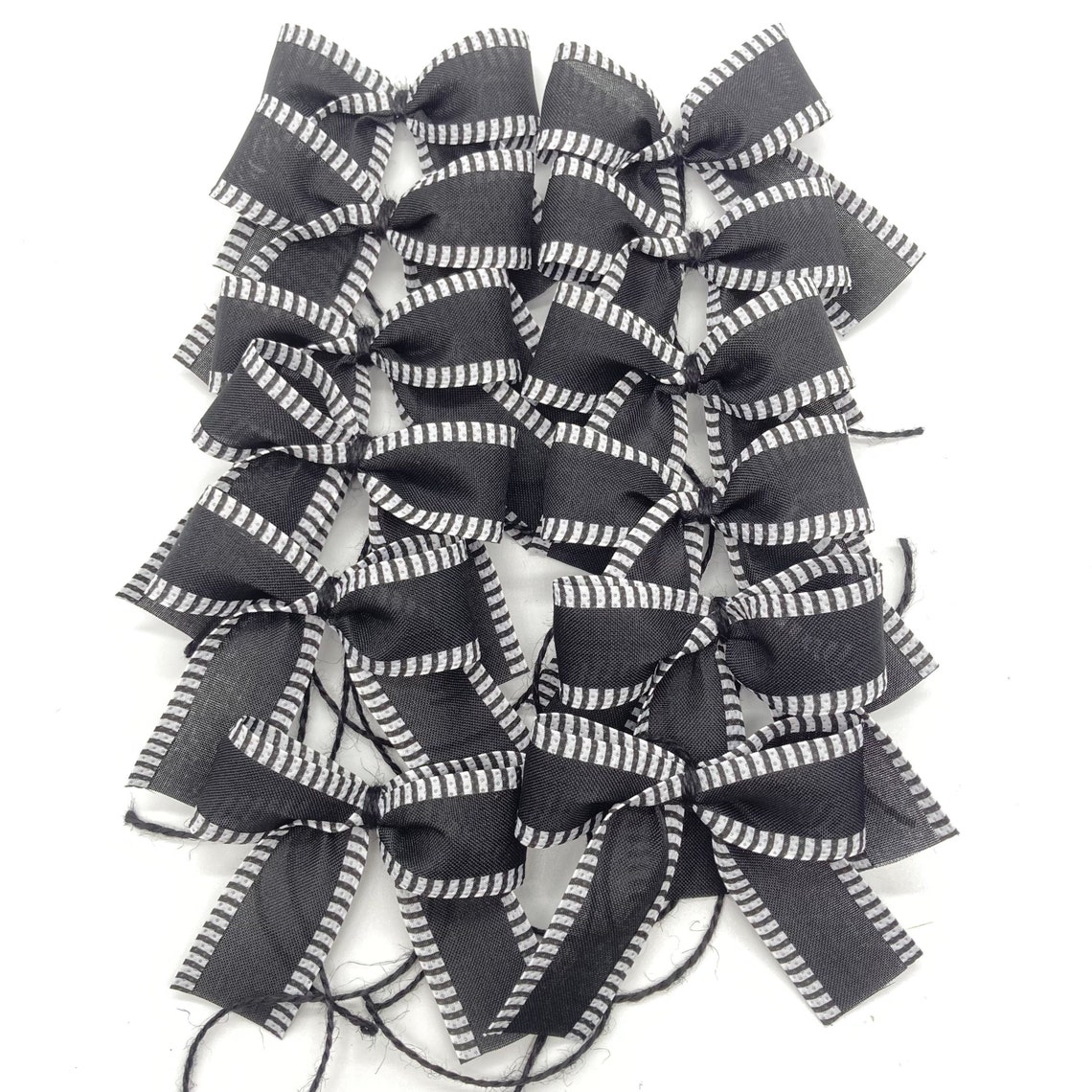 Black and White Decorative Bows / Set 12 Bows / Small Black | Etsy