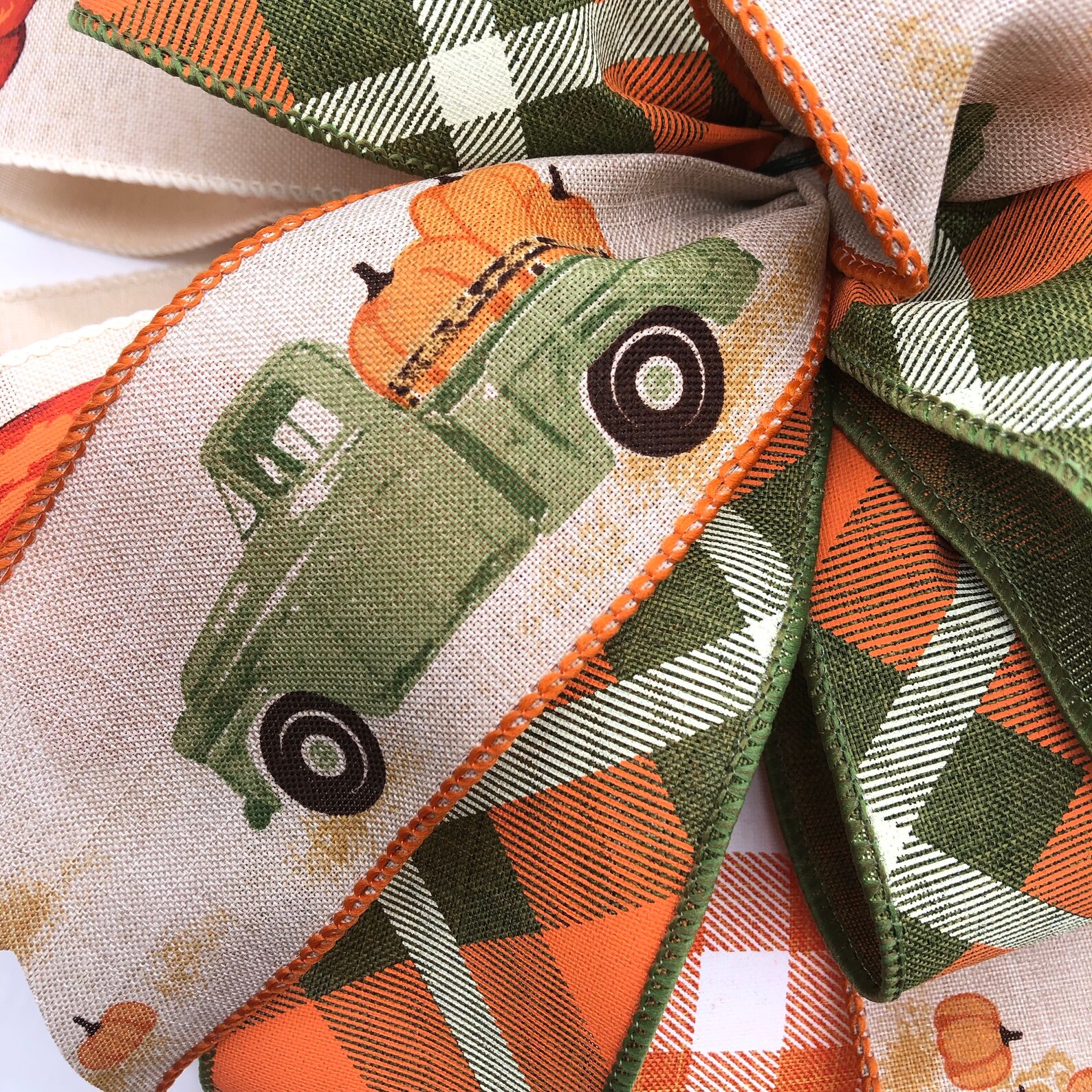 Harvest Decorative Bow / Fall Decor Bow / Autumn Bow / Green - Etsy