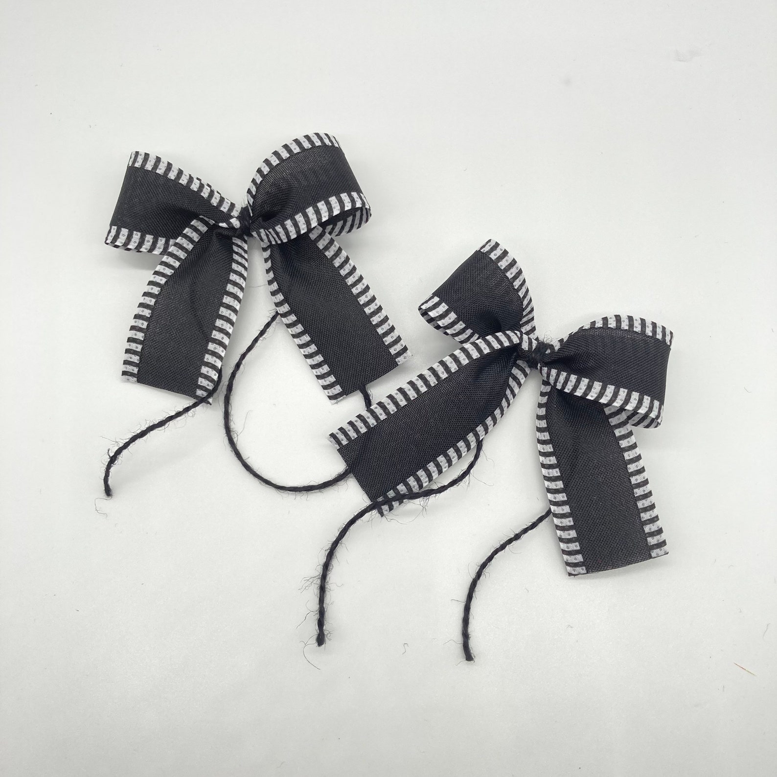 Black and White Decorative Bows / Set 12 Bows / Small Black - Etsy