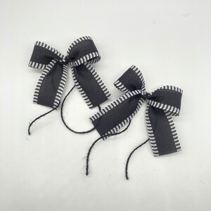 Black and White Decorative Bows / Set 12 Bows / Small Black - Etsy