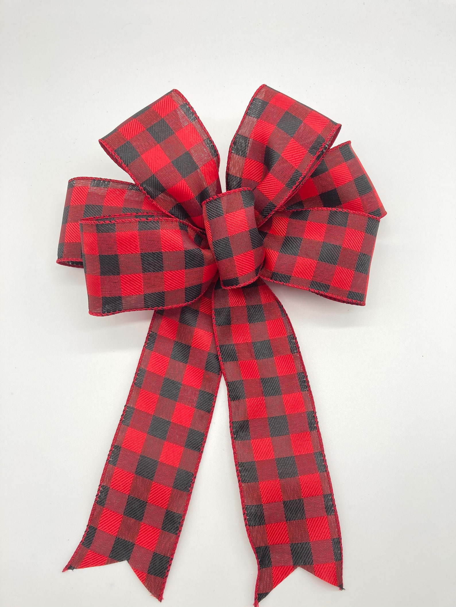 Red and Black Decorative Bows / Set 3 Bows / Buffalo Red and - Etsy