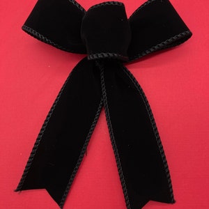 Black Velvet Christmas Bows: Tree Decor, Set of 12 - Etsy
