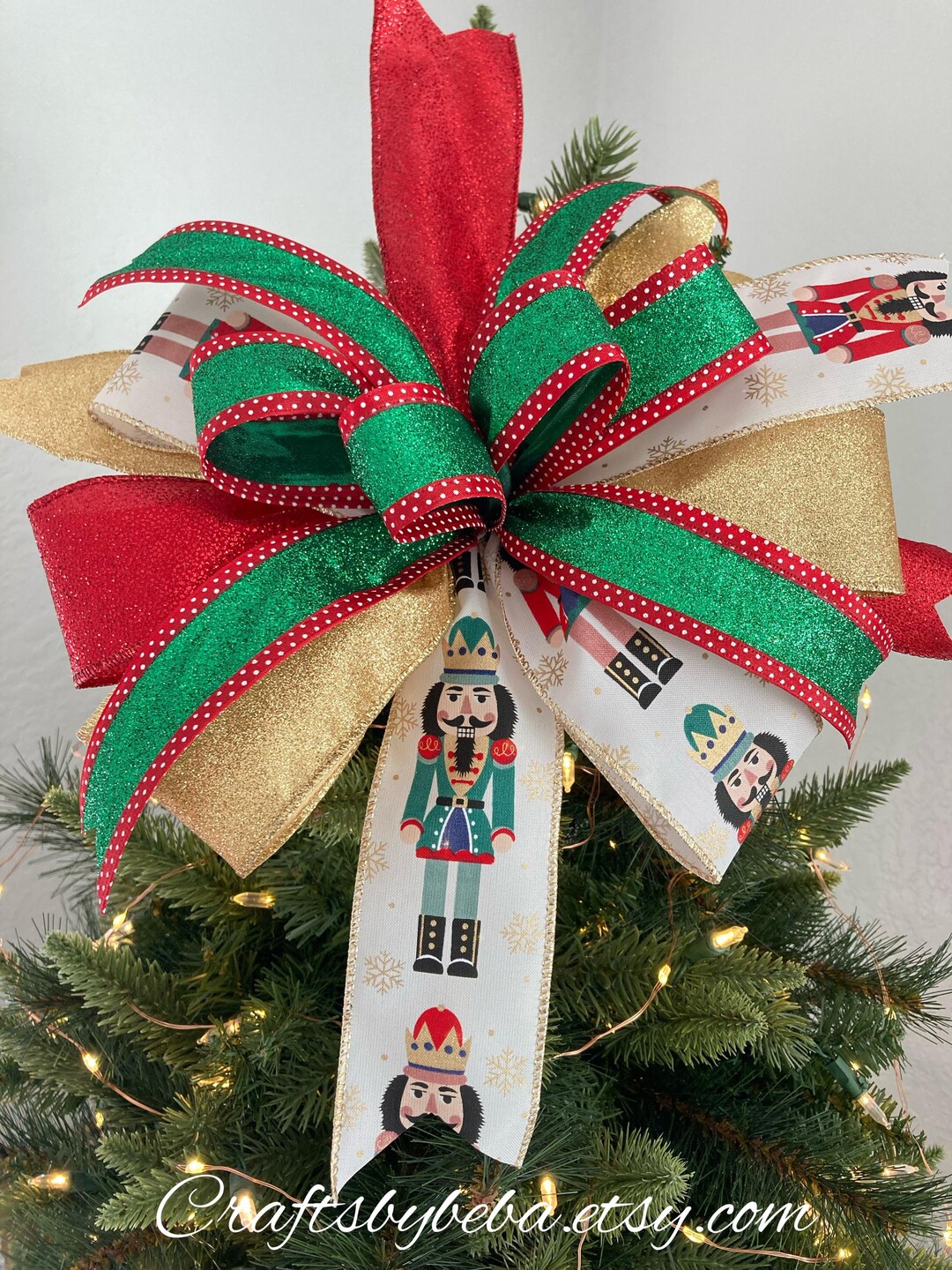 Nutcracker Christmas Decorative Bow / Christmas Nutcracker Wreath Bow ...