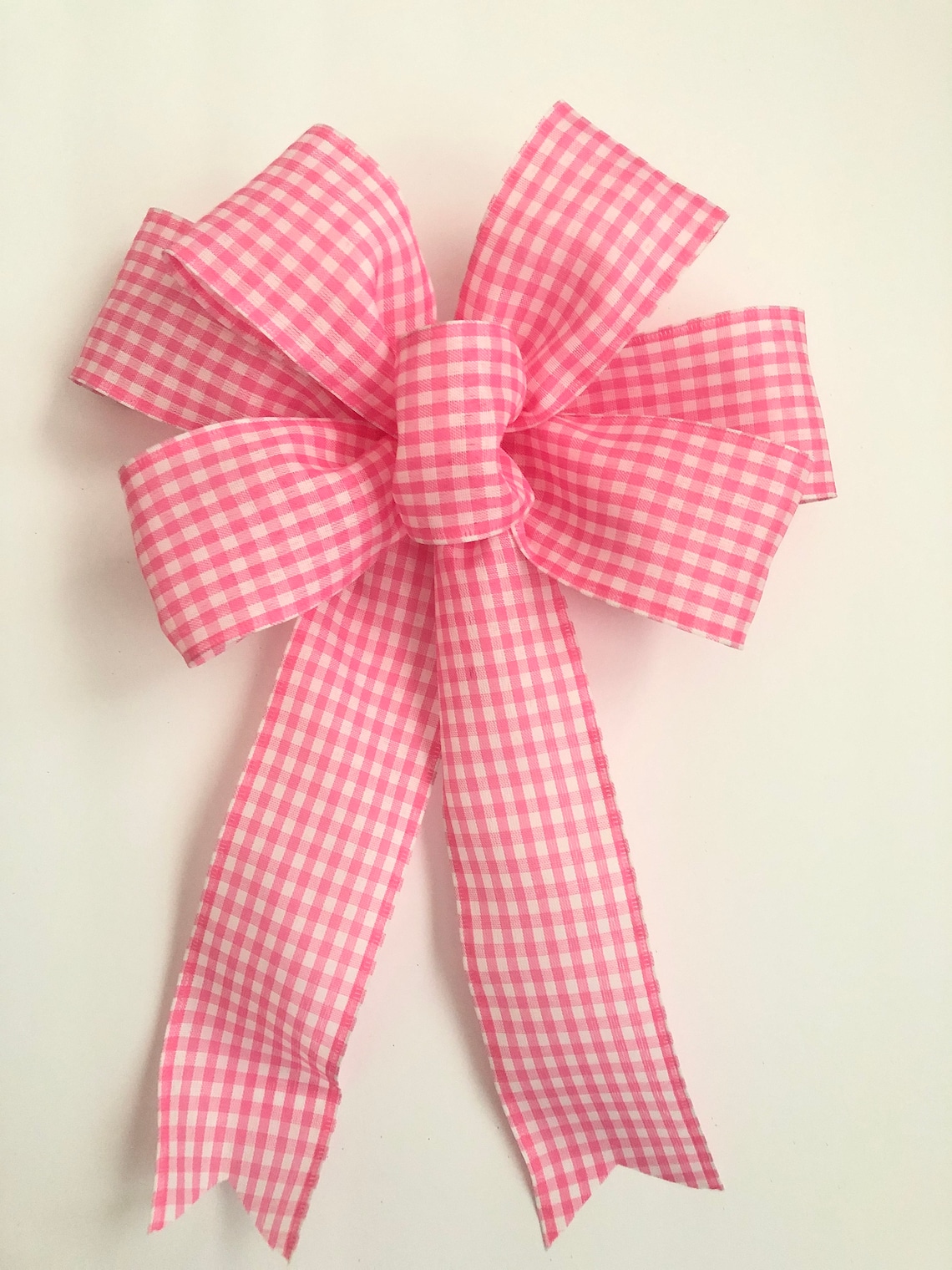 Pink Decorative Bows / Pink Gingham Bows / Set of 3 / It's | Etsy